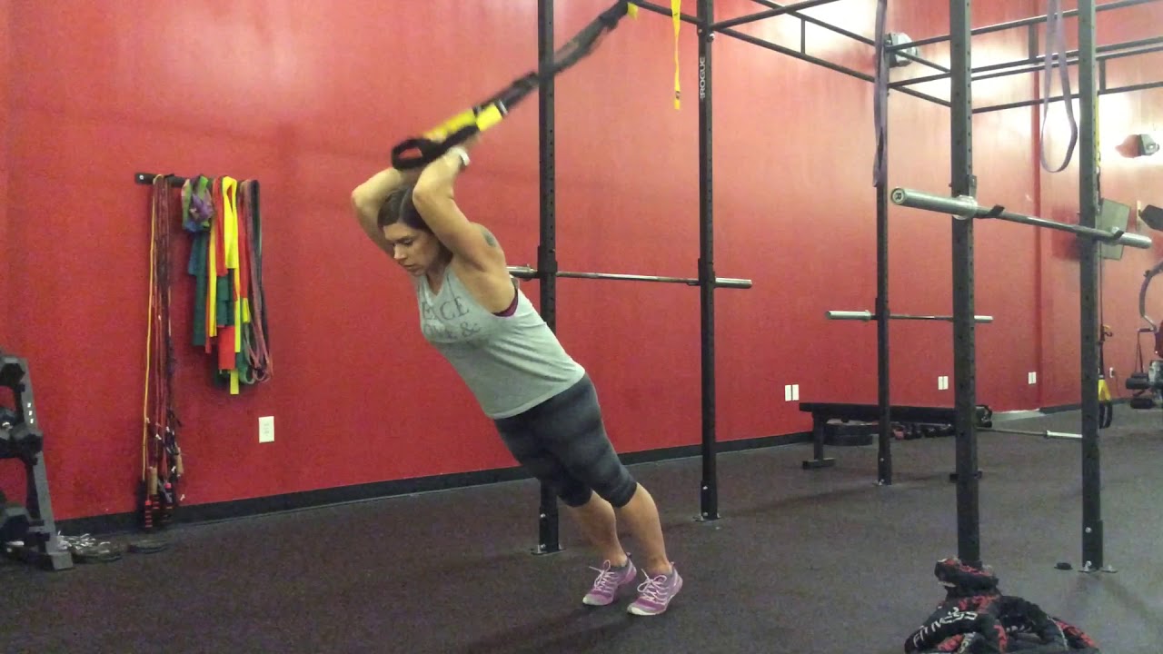 TRX Tricep Overhead Extension - YouTube