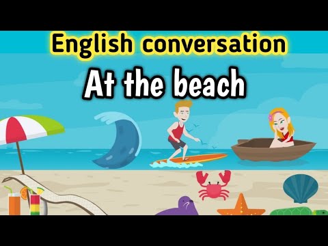 At the beach English conversation | Beach vocabulary | Learn English ...