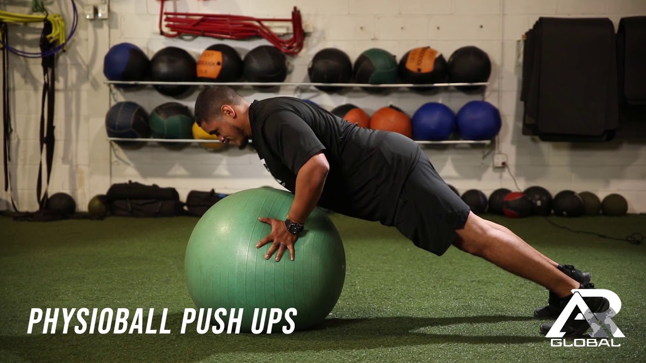 Physioball Push Ups - YouTube