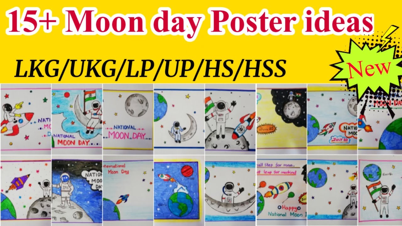 National Moon day drawing ideas | International Moon day drawing ...