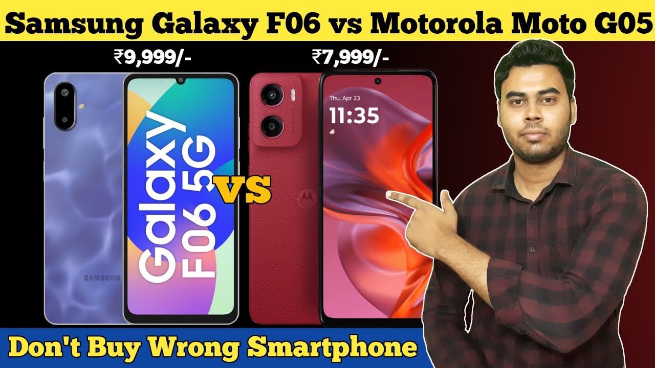 Samsung Galaxy F06 vs Motorola Moto G05 Full Comparison In Hindi | Best ...