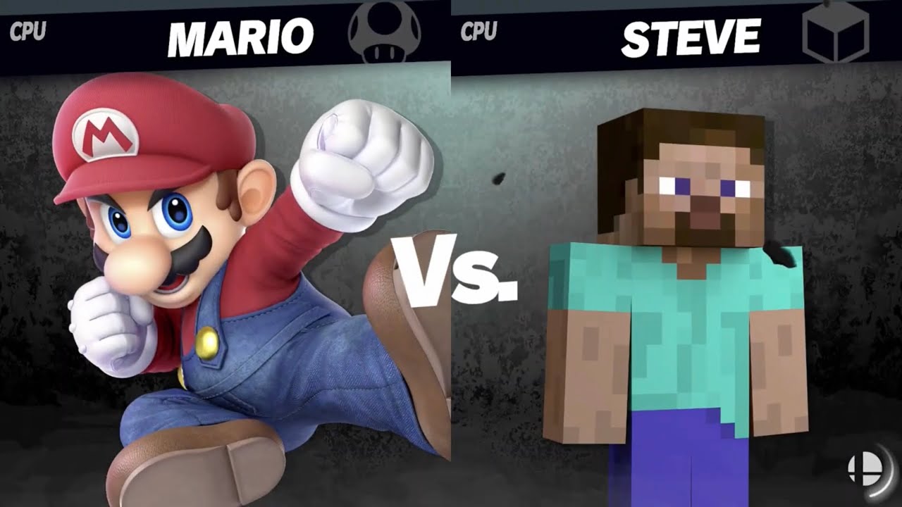 Super Smash Bros. Ultimate - Mario vs Steve - YouTube