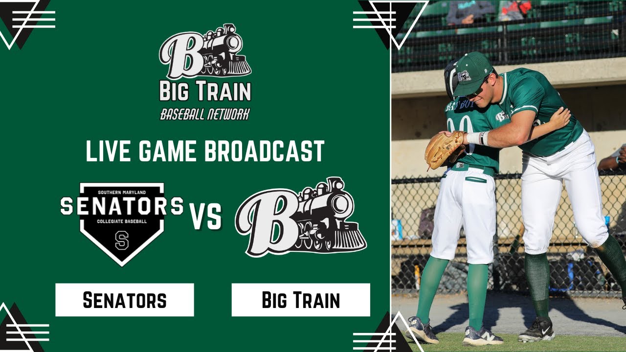 LIVE BASEBALL: Big Train vs Southern MD Senators - YouTube