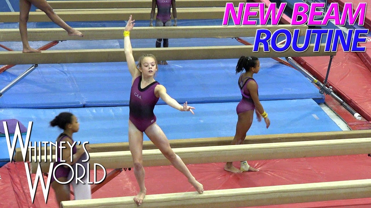 New Balance Beam Routine | Whitney Bjerken - YouTube