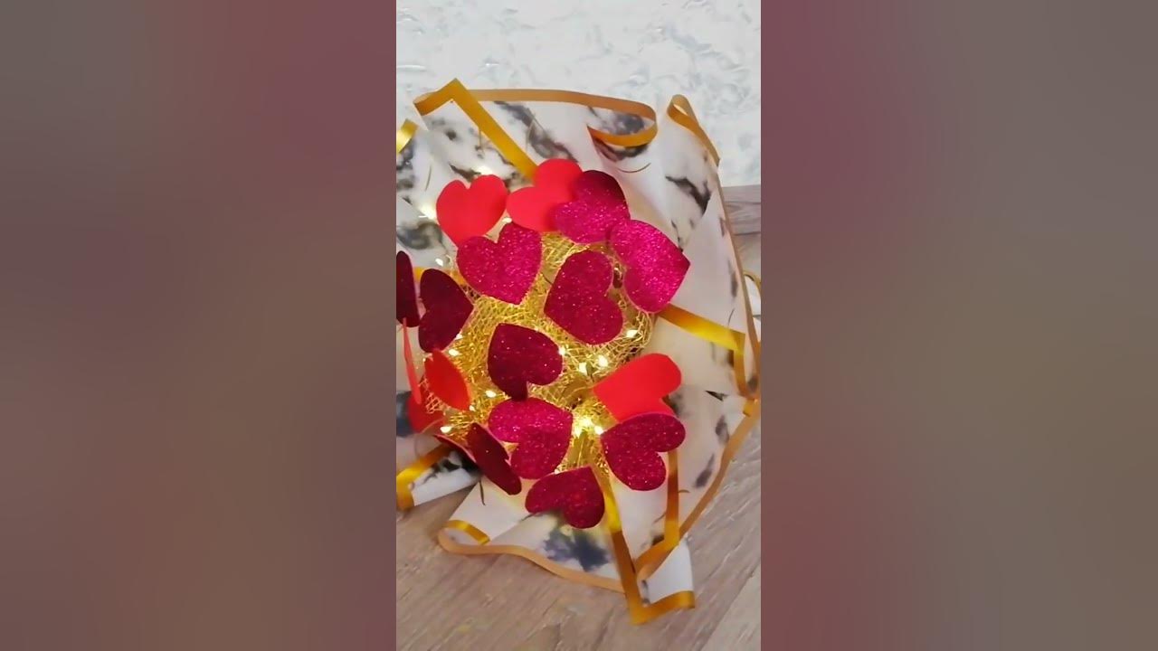 Светящийся букет из сердечек - YouTube