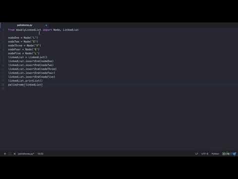 Implementation to check if a Doubly Linked List is palindrome - YouTube