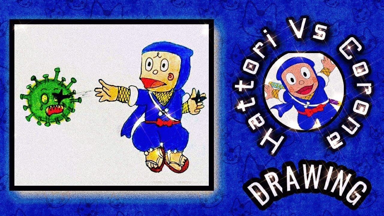 How to draw “Ninja Hattori Vs Corona Virus” easily Step by Step! | Easy ...