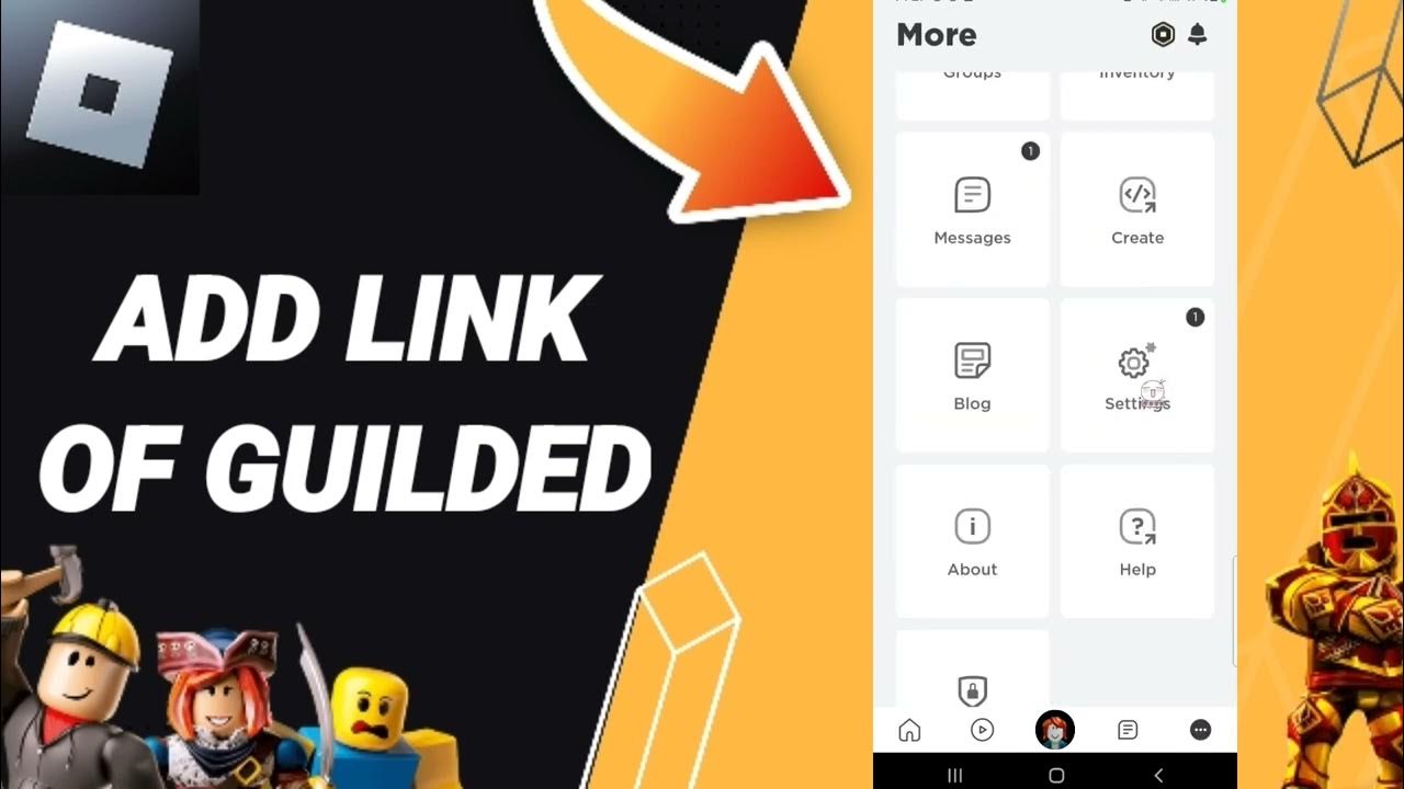 How To Add Link Of Guilded On Roblox App - YouTube