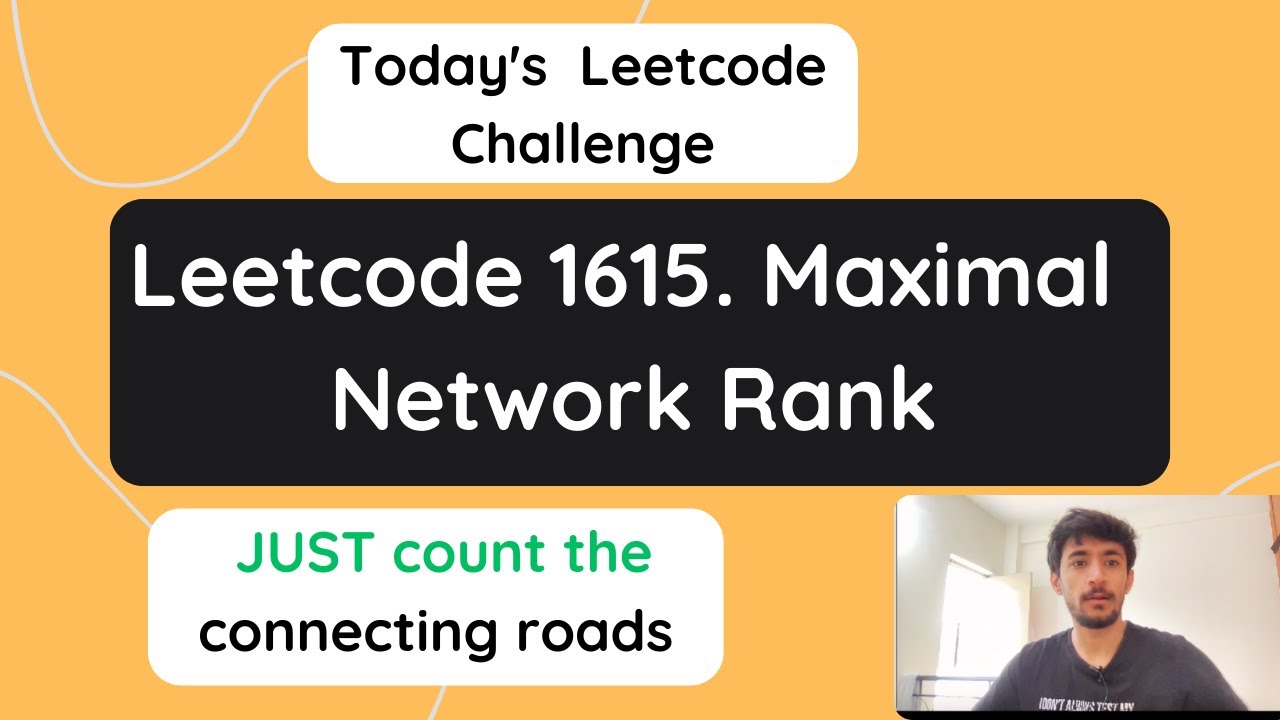Leetcode 1615 Maximal Network Rank Hindi Youtube