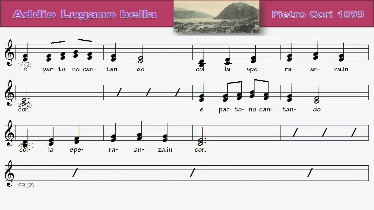 Addio Lugano bella - YouTube