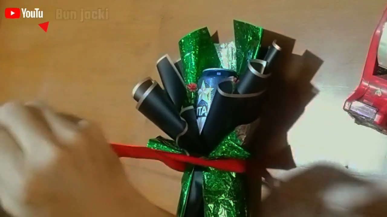 tutorial buket bintang zero/buket warna hitam/buket baru/buket cantik/buket bagus - YouTube