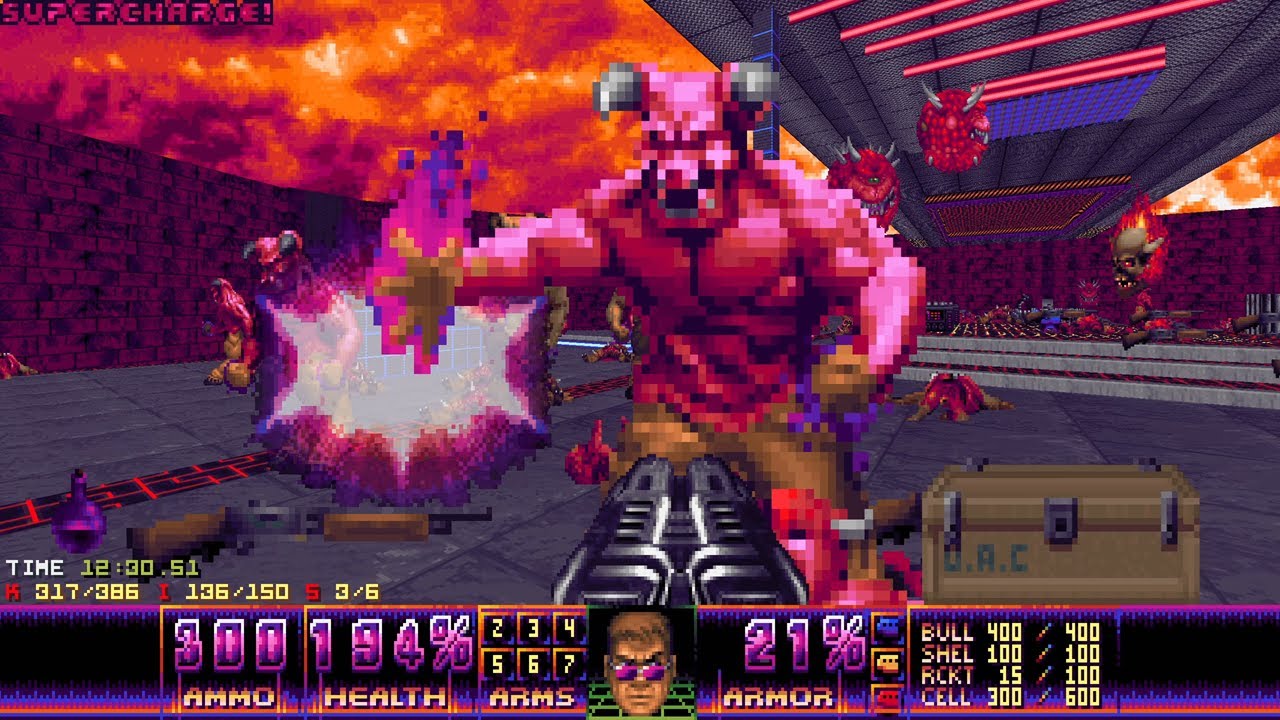 Doom 2 - Aesthetic Face of Evil UV-Max Blind* (Map Author: Chuma) - YouTube