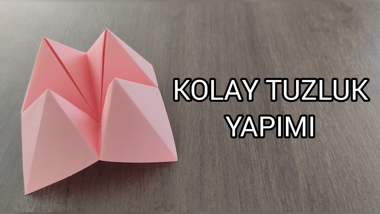 Origami / Kolay Tuzluk Yapımı - YouTube