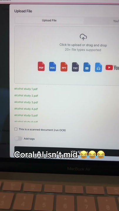 Coral AI isn’t mid 😭😭😭 it’s the best research AI for uploading multiple files at the same time ...