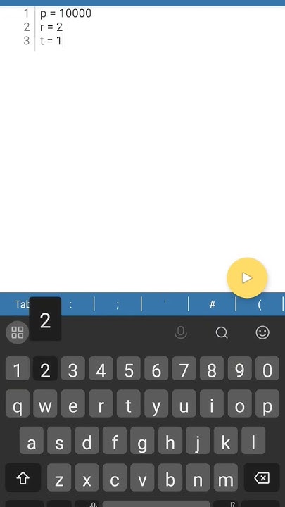 Python program to find si|| using phone || pydroid 3|| - YouTube