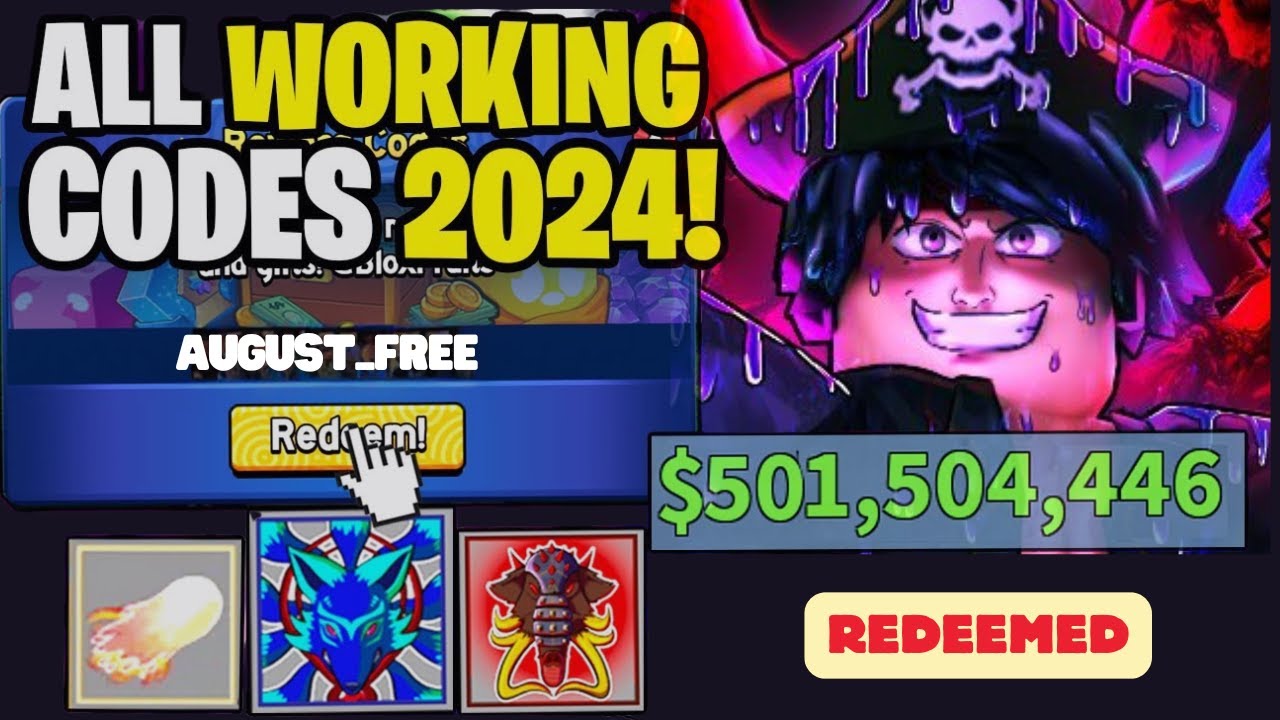 *NEW WORKING CODES* FULL CODES in BLOX FRUITS (August, 2024)! T-REX ...