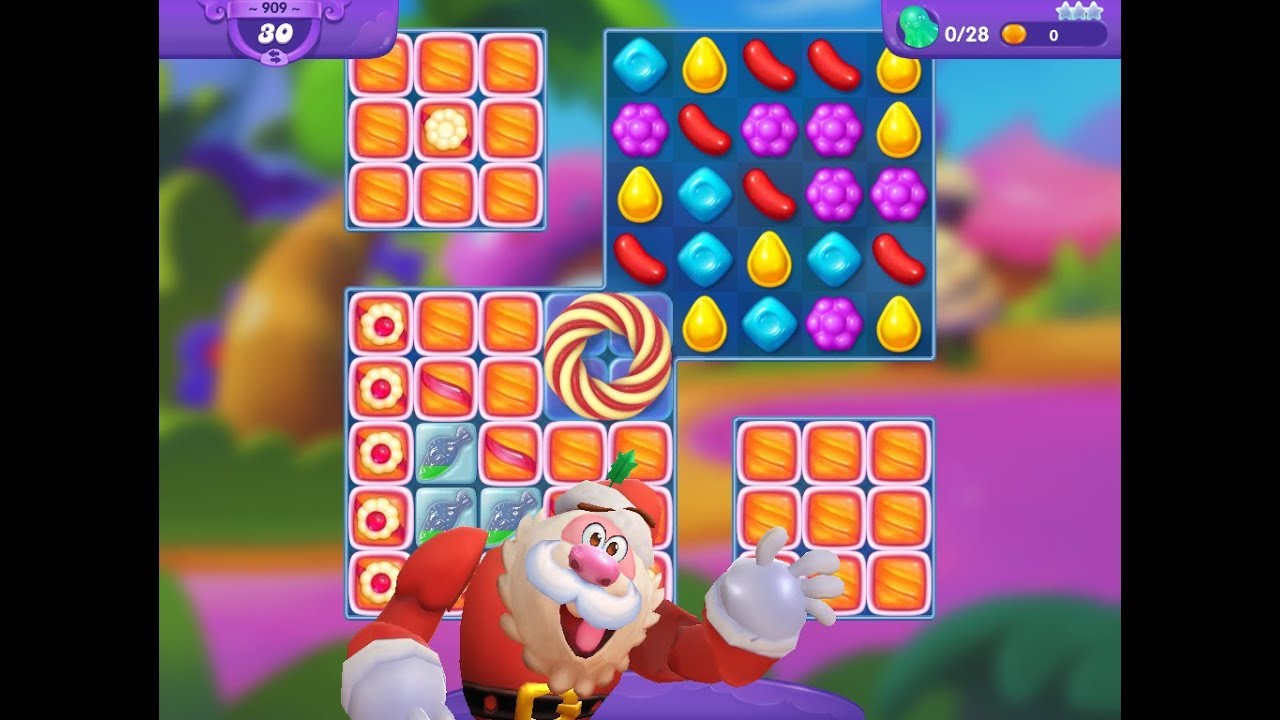 Candy Crush Friends Saga Level 909 (3 stars, No boosters) - YouTube