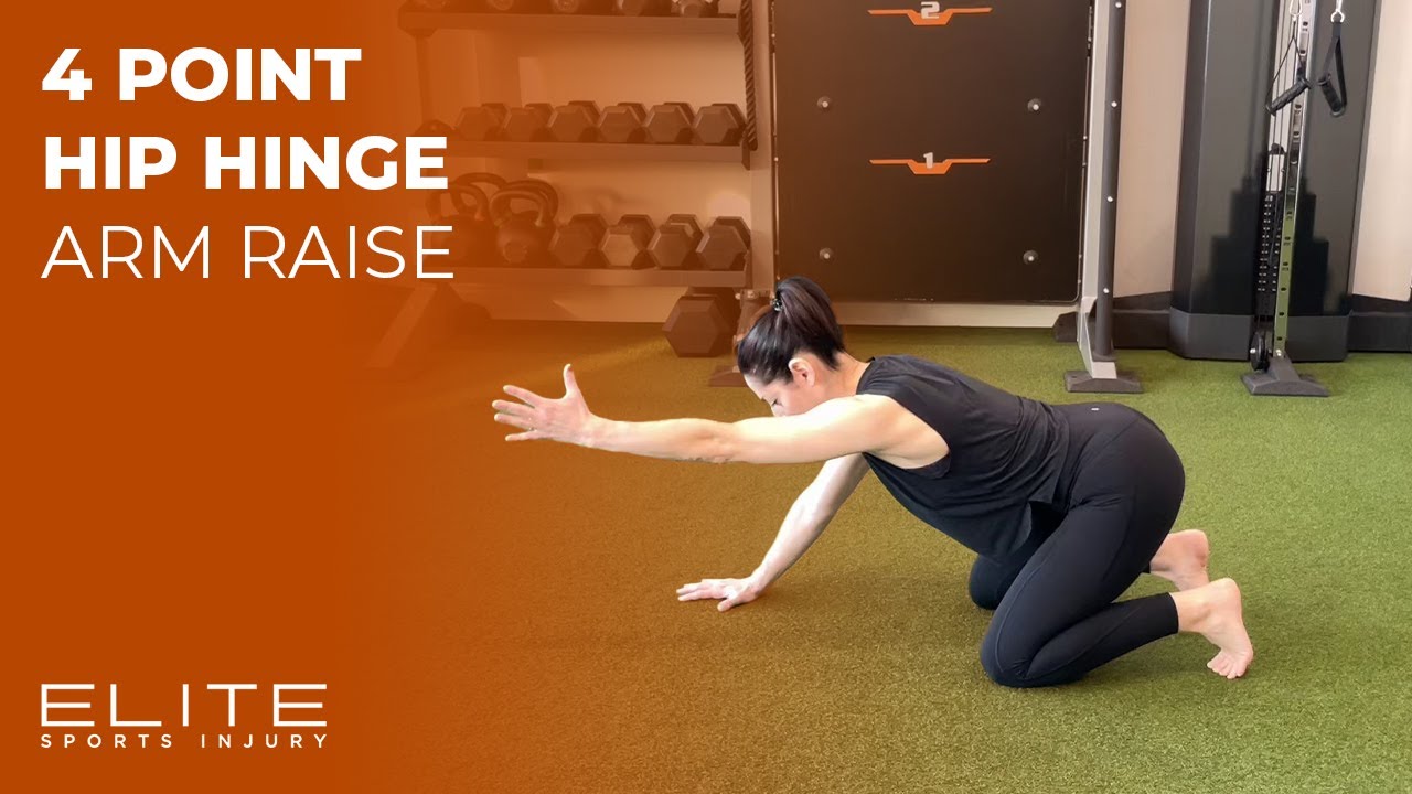 4 Point Hip Hinge - Arm Raise - YouTube