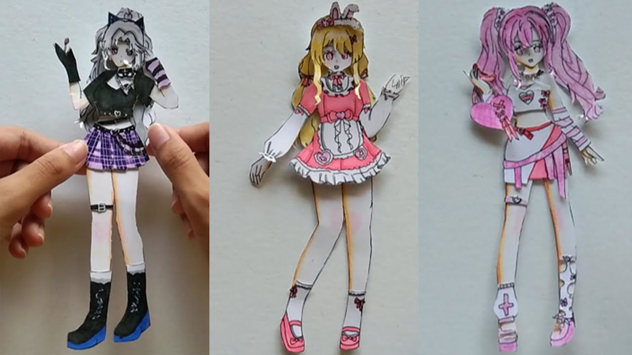 Paper crafts/How to make a cute paper doll - YouTube