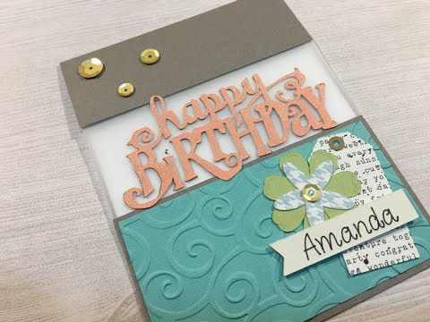 Cricut: Happy Birthday Split Front Card - YouTube