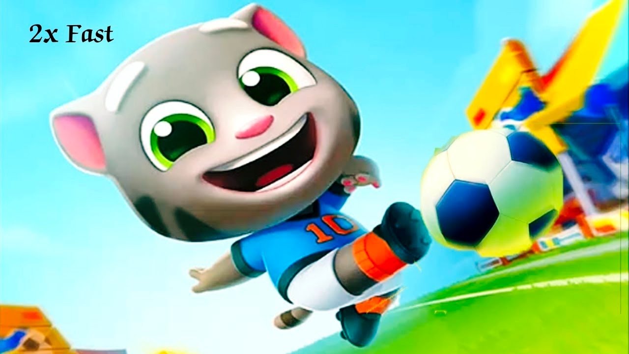 Talking Tom Gold Run 2x Fast speed (Football Tom) - YouTube