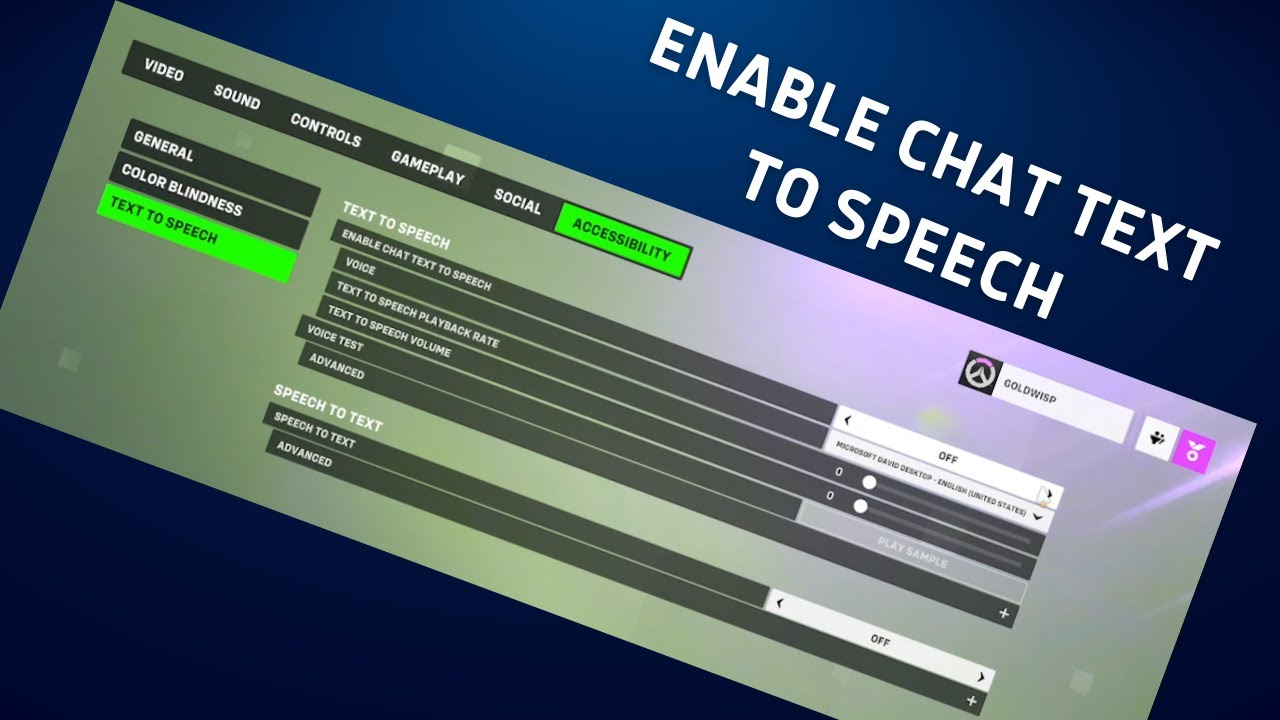 How to Enable chat Text to speech in Overwatch 2 - YouTube