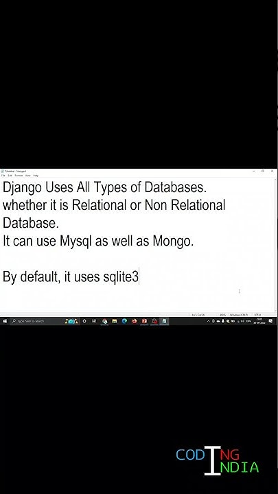 which databases are used by django? django databases - YouTube