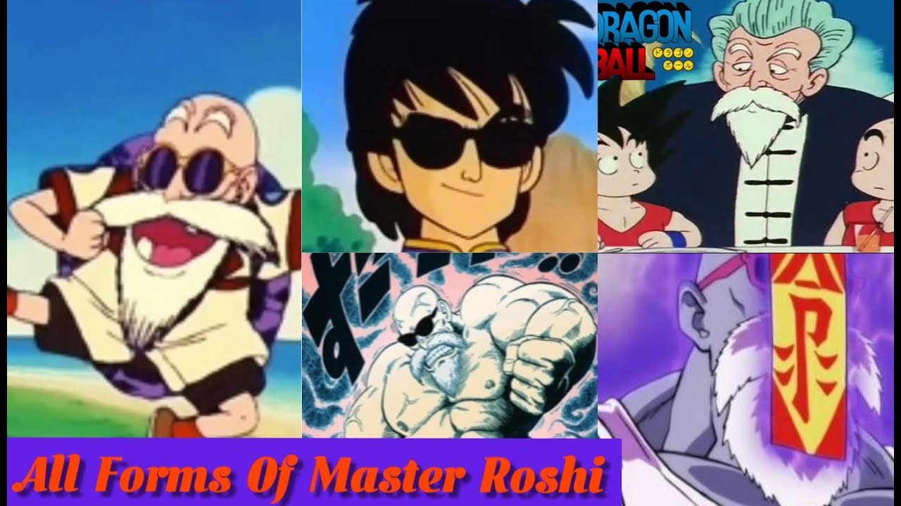Evolution of Master Roshi with ALL Forms and Transformations (DB, DBZ ...