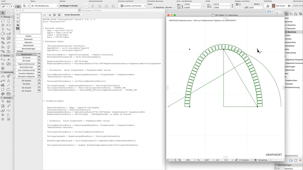 Korbbogen3 Punkt - YouTube