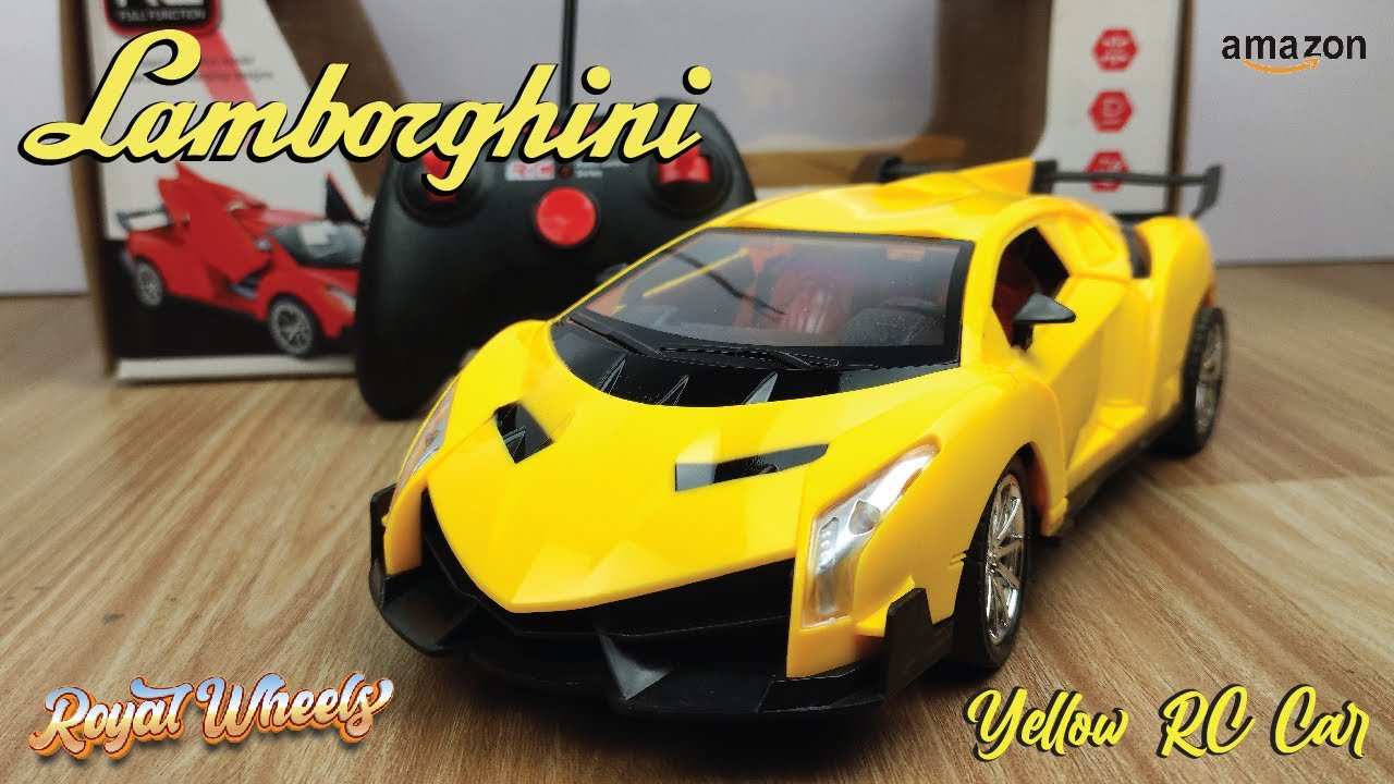 Yellow Lamborghini RC Car Unboxing and Testing | Remote Control Car ...