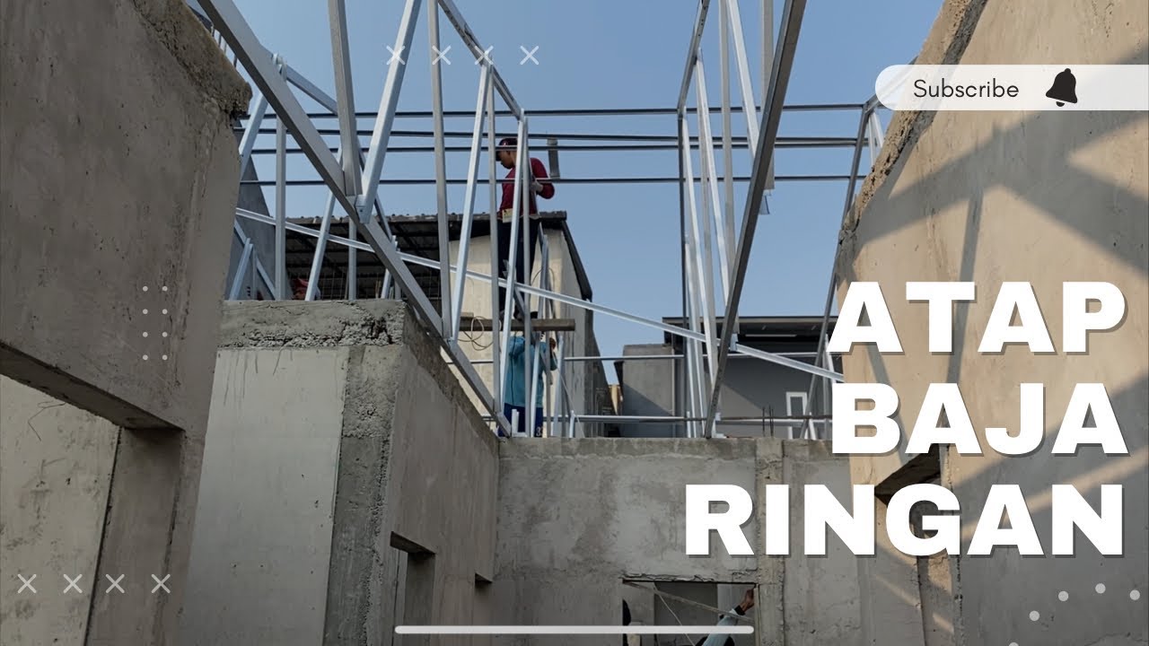 PEMASANGAN ATAP PLAT BAJA RINGAN RUMAH PRACETAK - YouTube