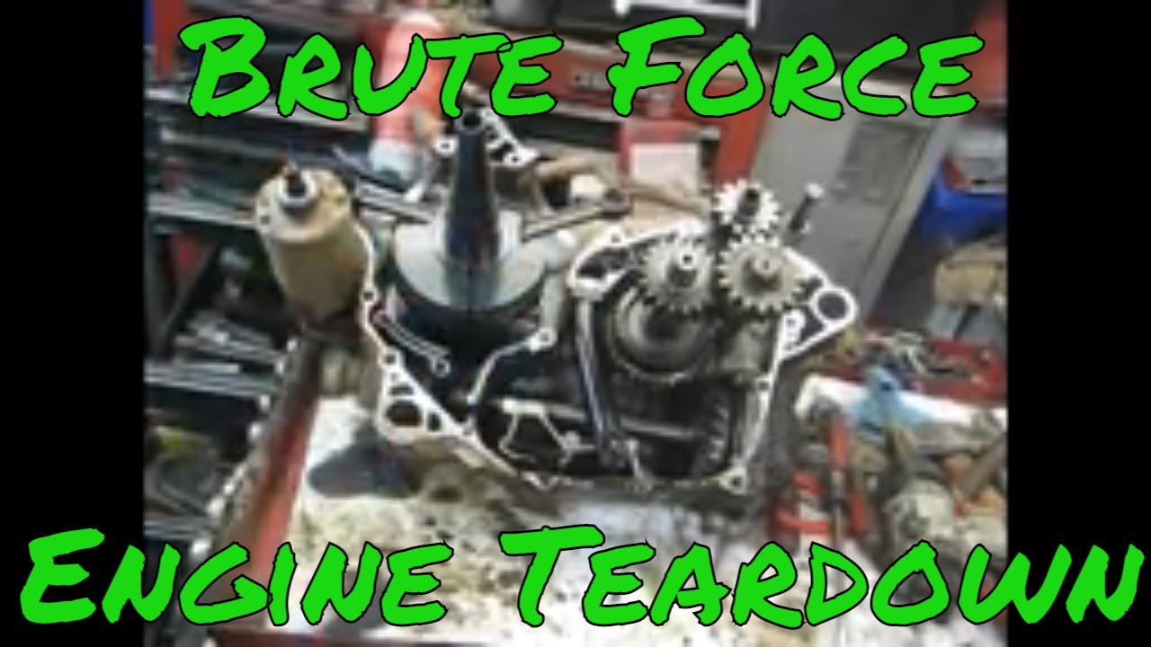 Kawasaki Brute Force motor disassembly - YouTube