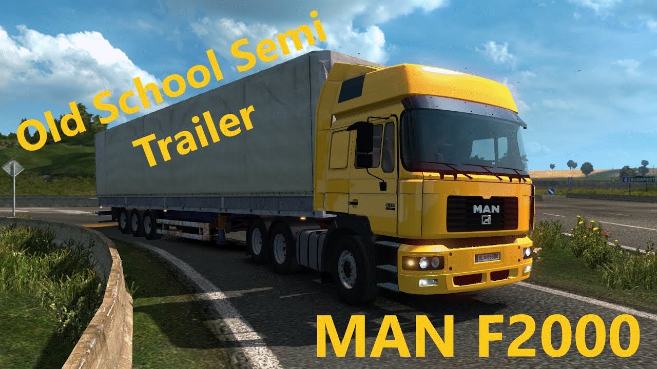 MAN F2000 + Old School Semi trailer - YouTube