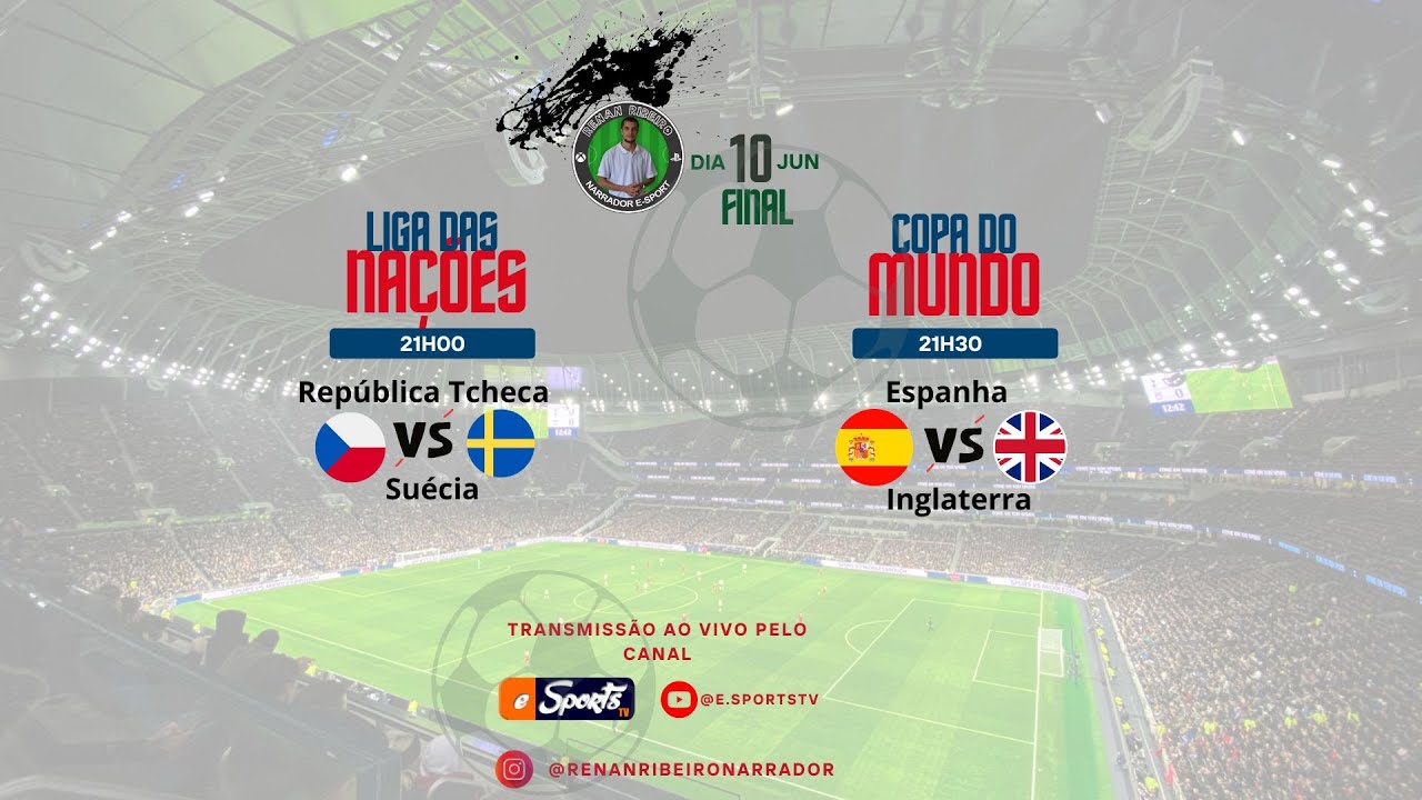 FINAIS: LIGA DAS NAÇÕES & COPA DO MUNDO 10/06 | Narração ...