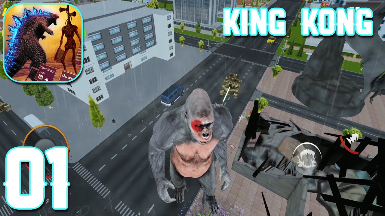 Monster Smash City - Godzilla vs Siren Head | Gameplay Part 1 (Android ...
