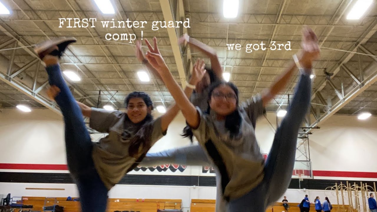 first winter guard competition - YouTube