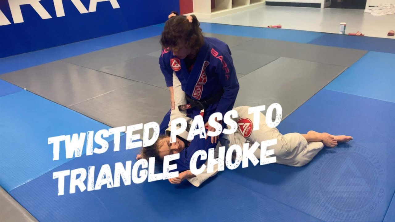 How to Twisted Guard Pass to Mount Triangle for BJJ - YouTube