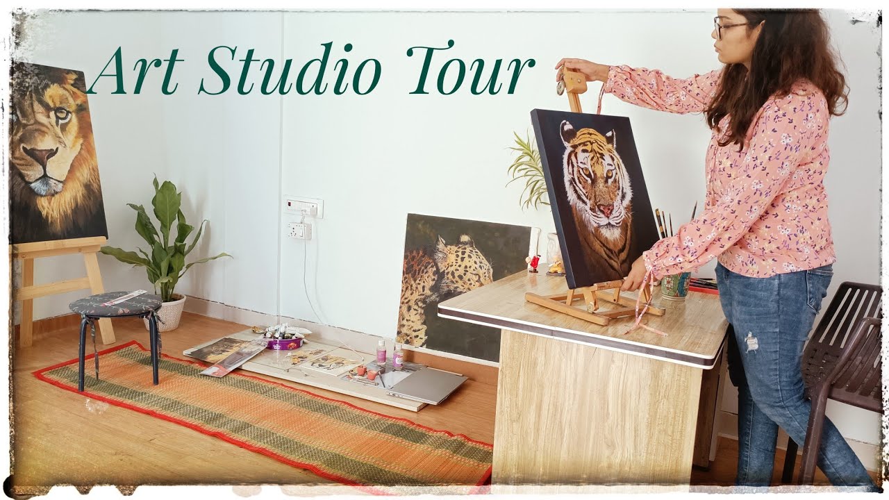 My Art Studio Setup 🎨 Art Vlog #artstudio - YouTube