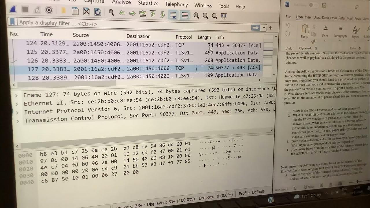 Wireshark Lab: Ethernet and ARP v7.0 - YouTube