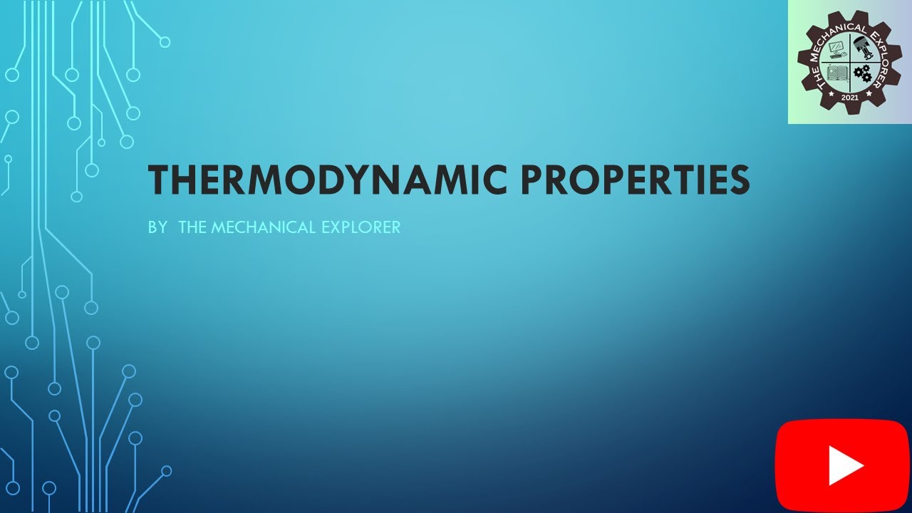 Thermodynamic Properties | Intensive and extensive properties - YouTube