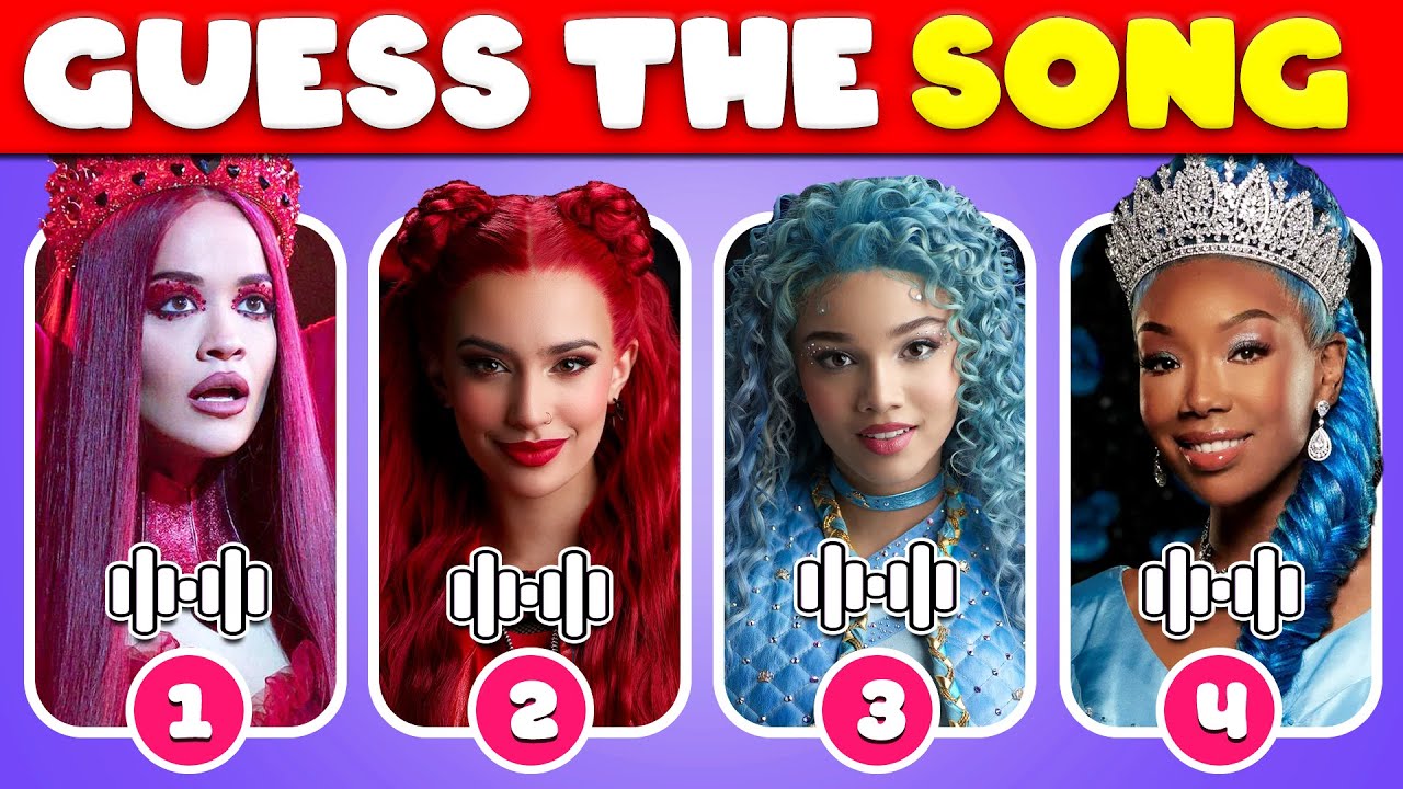 Guess Who's SINGING 🎶 Descendants: The Rise of Red ️ Red,Uliana, Queen ...