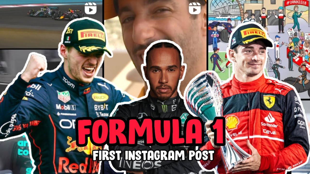 FORMULA 1 FIRST INSTAGRAM POST - YouTube