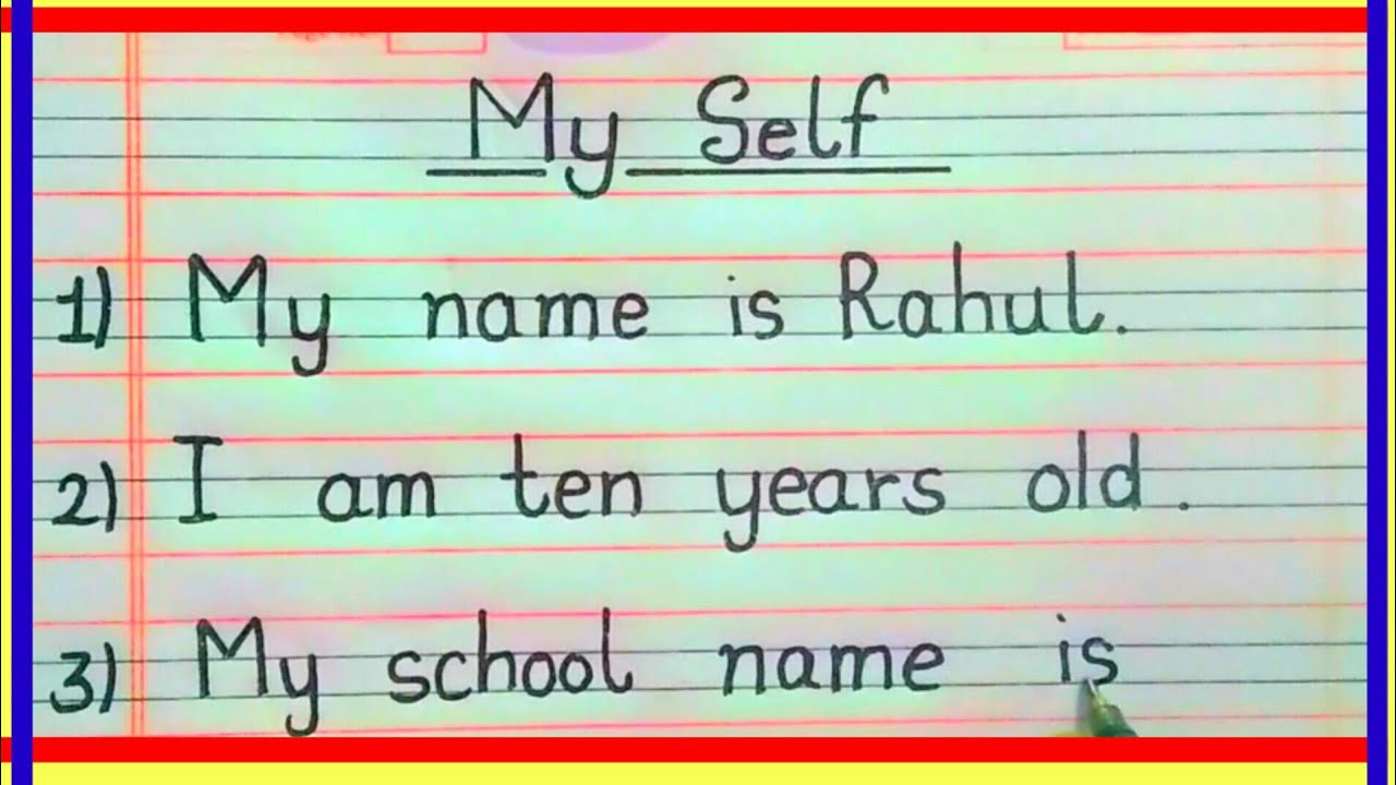 My self essay // short essay on my self in English // best essay on my ...