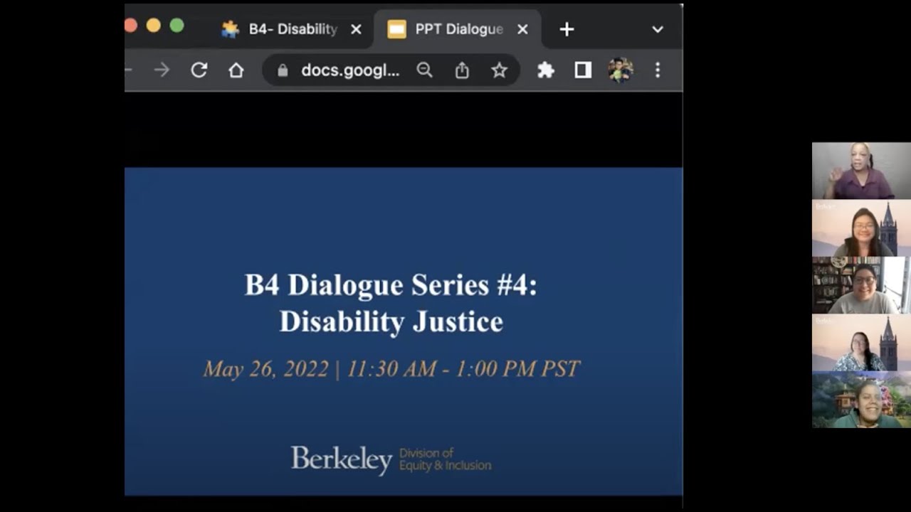 B4: Building Belonging @ Berkeley & Beyond Series: Disability Justice ...