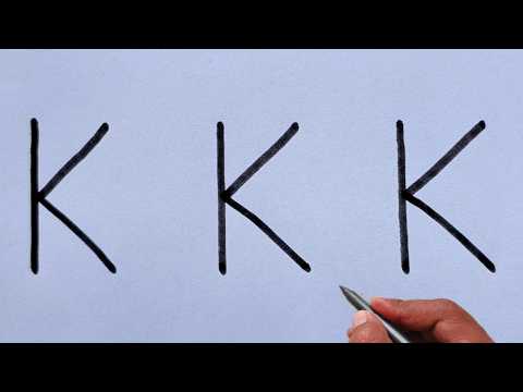 Easy Bird Drawing from KKK Letter | Amazing Letter Art