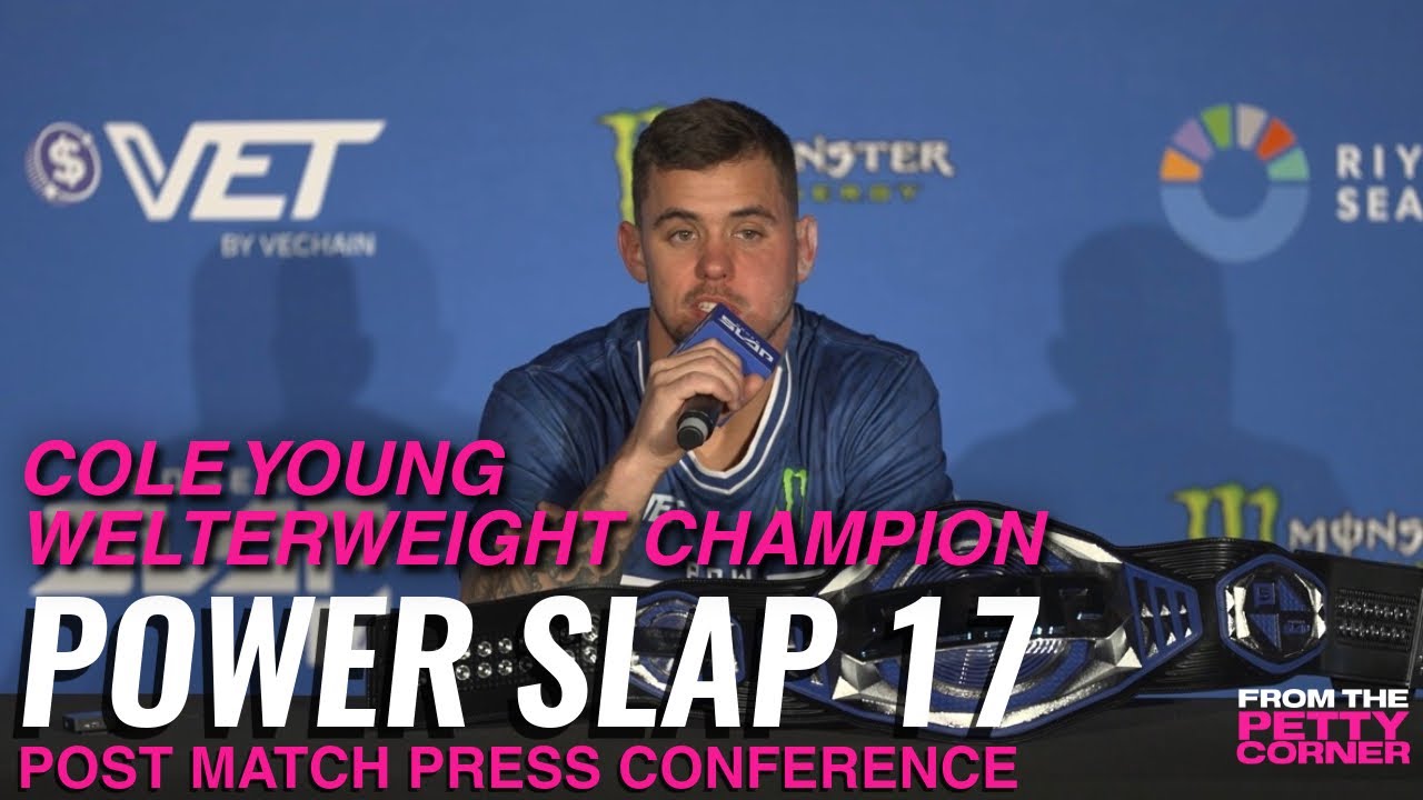 Power Slap Welterweight Champion Cole Young Post Match Press Conference ...