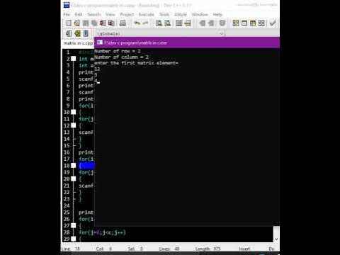 Matrix addition #codinglife #coding #clanguage #shortfeed - YouTube