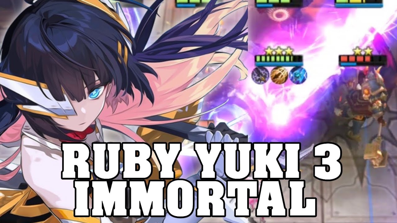 RUBY IMMORTAL ELE YUKI 3 ! DAMAGE SAKIT ! LIFESTEAL KENCENG ! COMBO MAGIC CHESS MOBILE LEGENDS ...