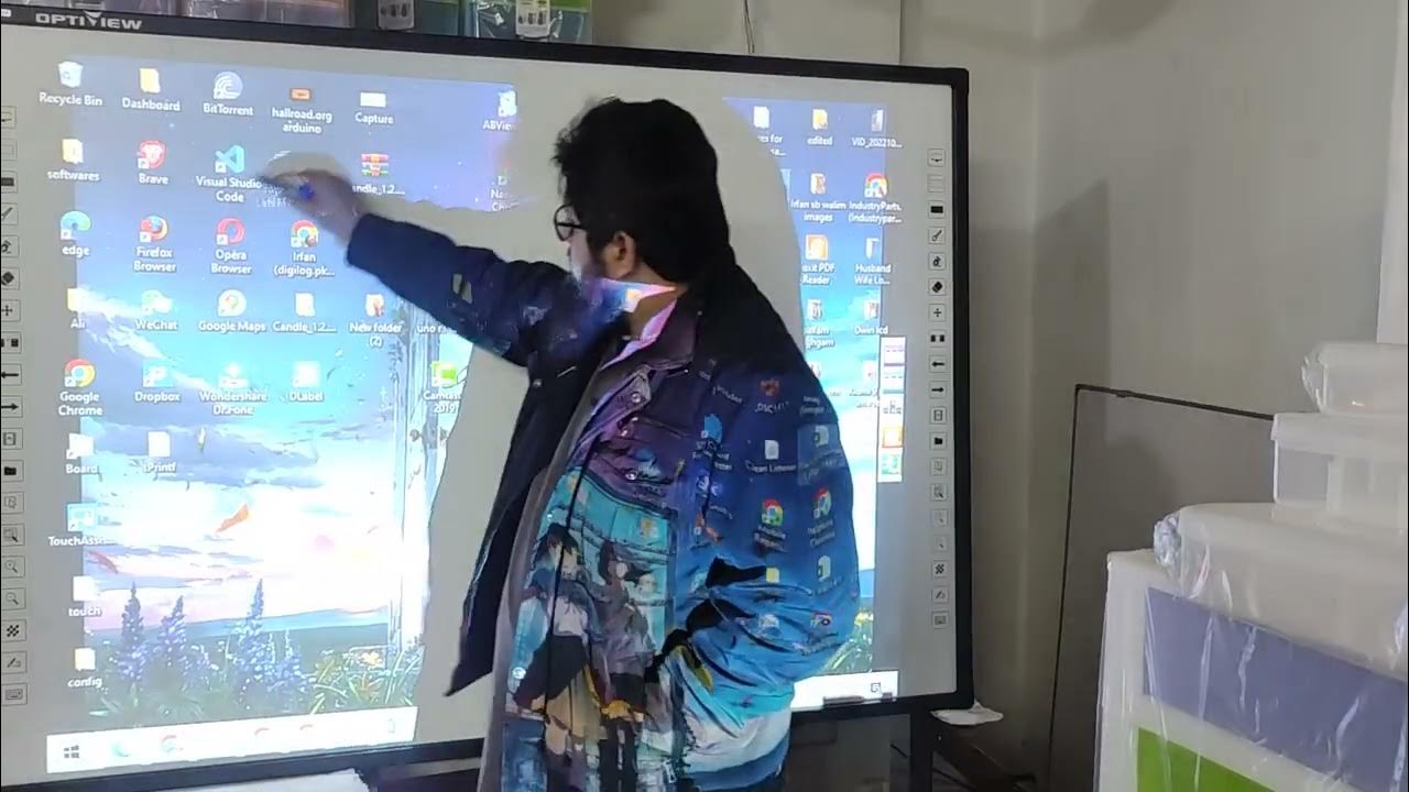 OptiView interactive whiteboard Touchable Display 82-inch size working With Projector OPV WB82 ...