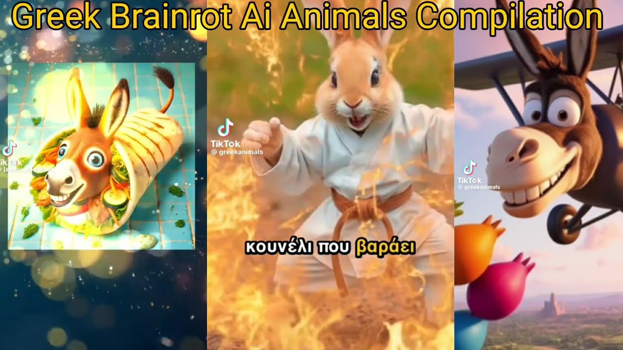 Greek Brainrot AI Animals Compilation - YouTube